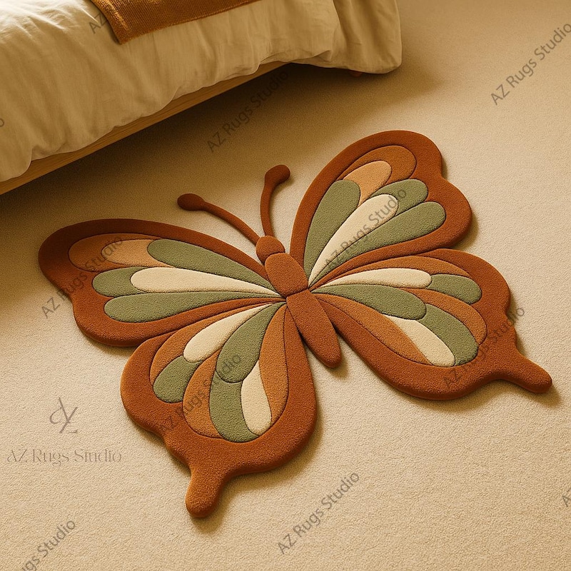 Butterfly Tufted Rug - Etsy