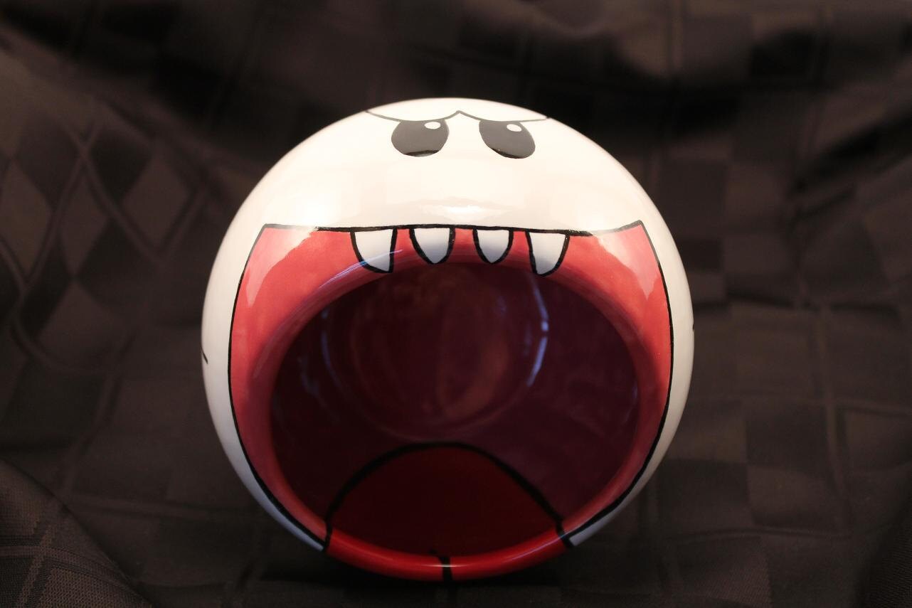 Boo the Ghost Ceramic Tilted Bowl made to Order and - Etsy