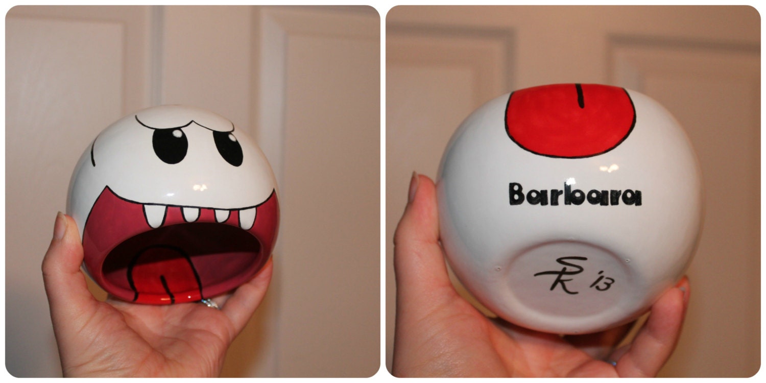 Boo the Ghost Ceramic Tilted Bowl made to Order and - Etsy