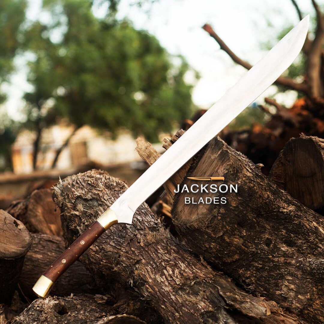 Hand Forged Full Tang Machete Sword With Sheath, Custom Viking Gift ...