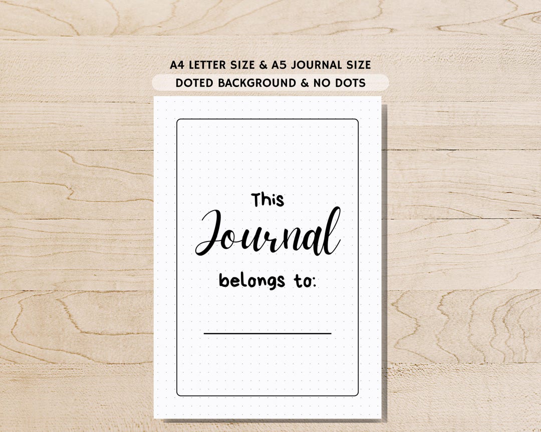 This Journal Belongs to - PRINTABLE Journal Page - Journal Title Page ...