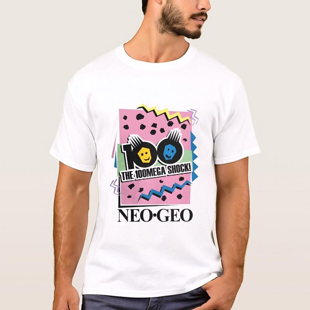 Men's Neo Geo 100mega Shock T Shirts Pure Cotton Clothes Vintage ...