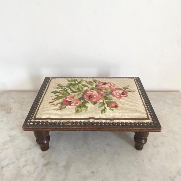 Footstool With Tapestry - Etsy