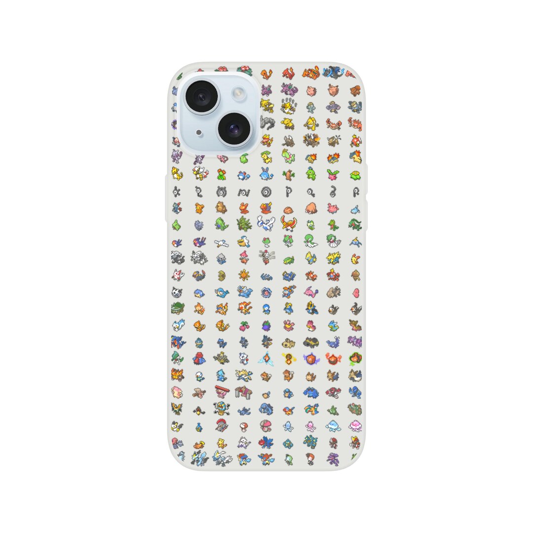 Retro Pixel Pokémon Phone Case • Generation 1-5 Flexi iPhone Cover - Etsy