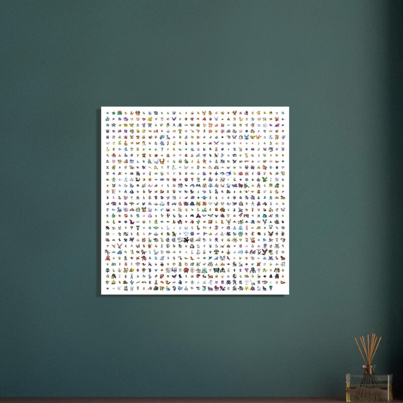 Pokémon Sprite Poster | Gen 1-8 Pokédex Pixel Art - Etsy