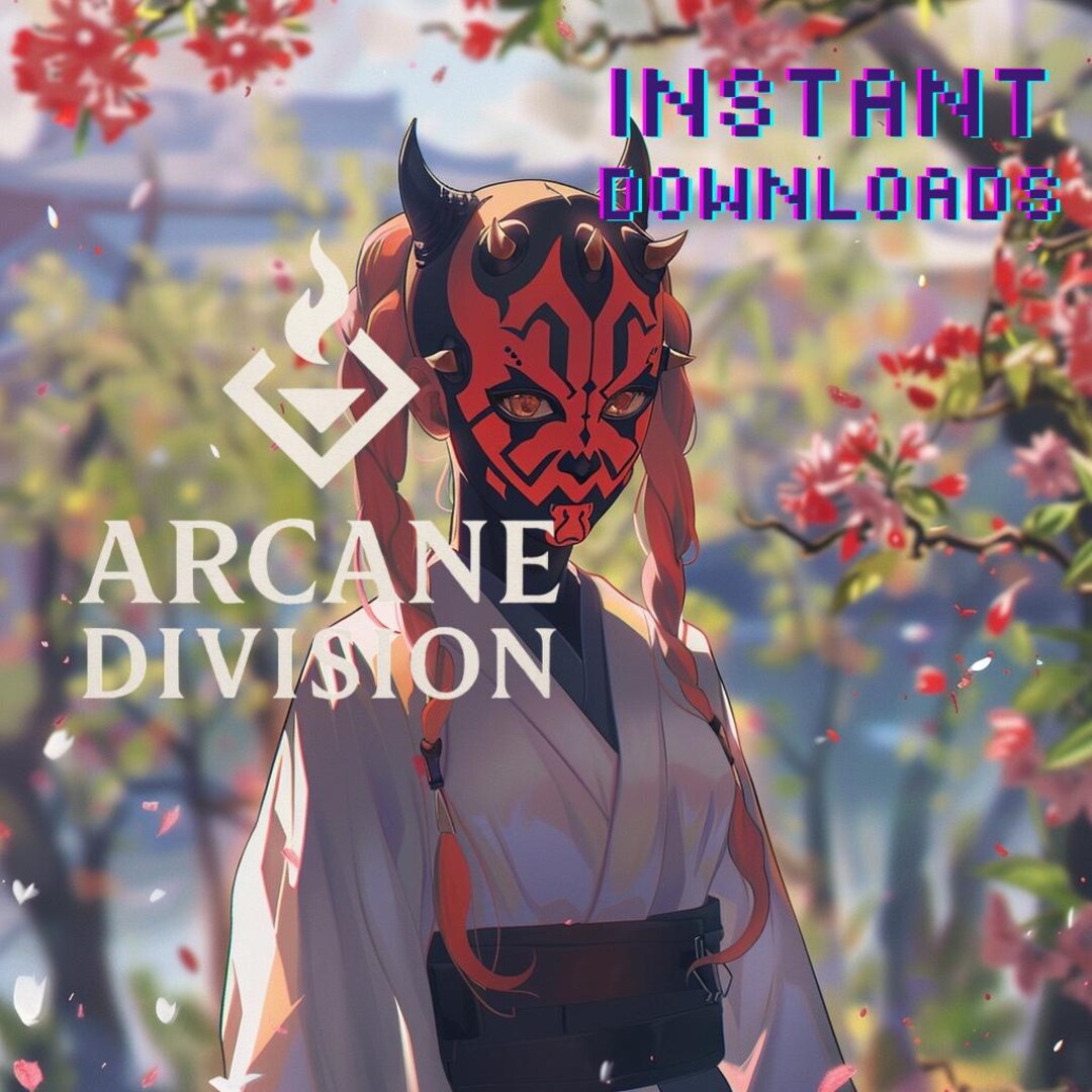Cute Kawaii Sith | Darth Maul Girl Digital Art Print | Anime Star Wars ...