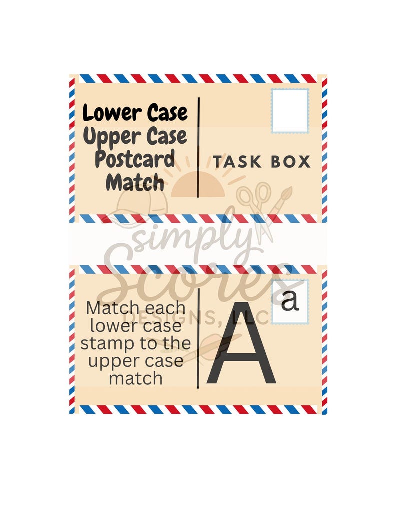 Postage Letter Match | Alphabet Uppercase & Lowercase Matching Game ...