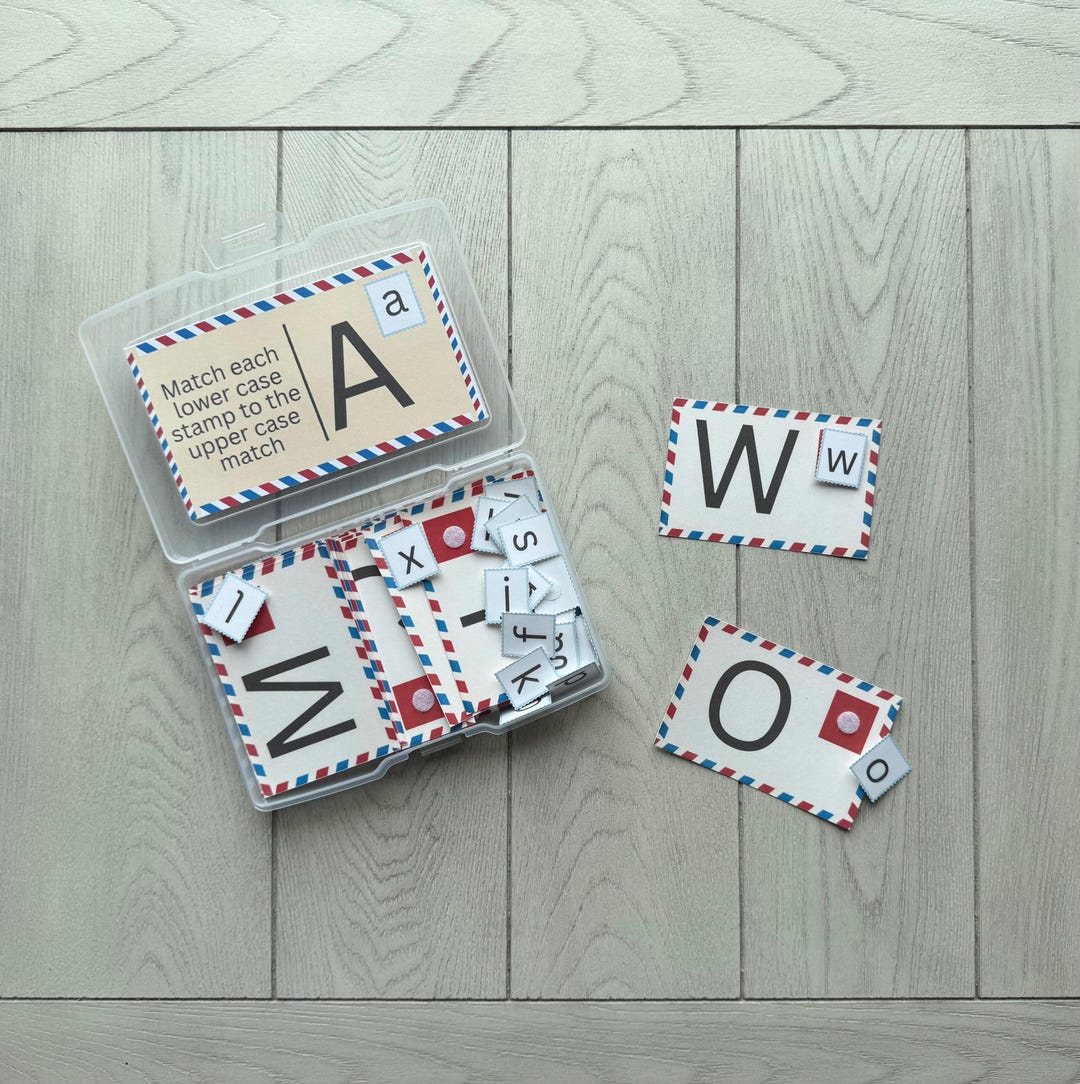 Postage Letter Match Game: Printable Alphabet Matching Activity (PDF ...