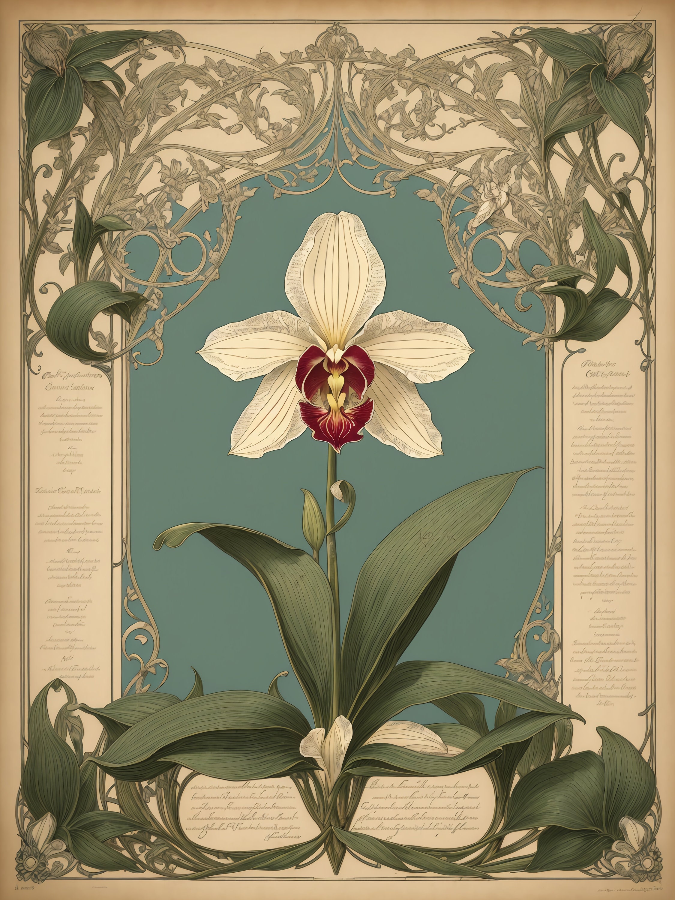 Framed Cattleya Orchid Poster Vintage Botanical Poster White Bloom - Etsy