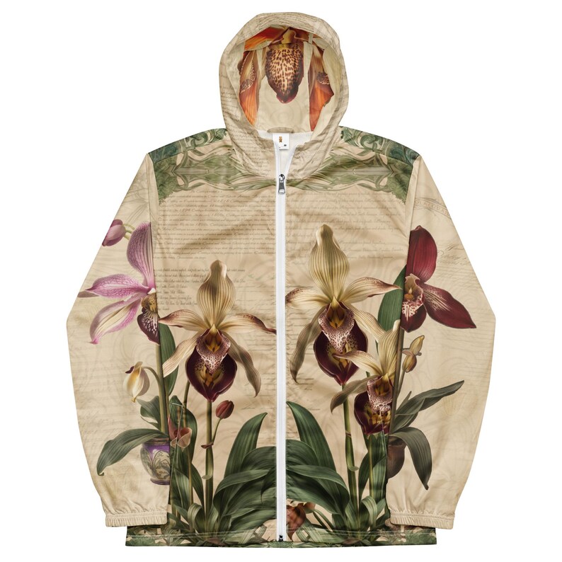 Unisex Orchid Print Windbreaker - Etsy