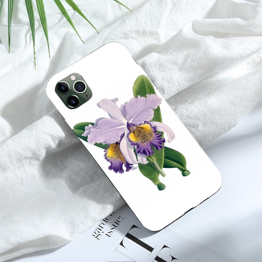 Cattleya Orchid iPhone 12 Series Liquid Silicone | Orchid Phone Case - Etsy