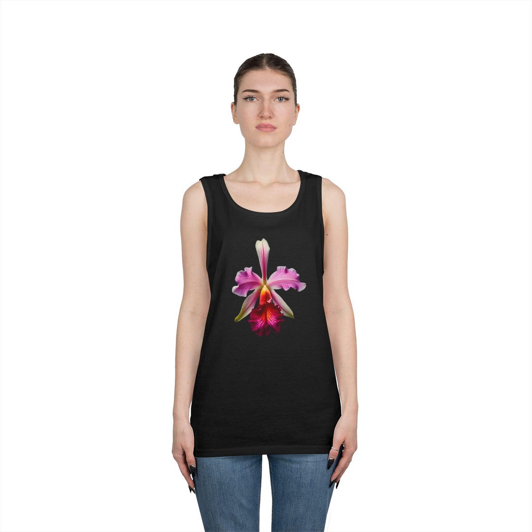Pink Cattleya Orchid Tank Top | Floral Botanical Flower Print - Etsy