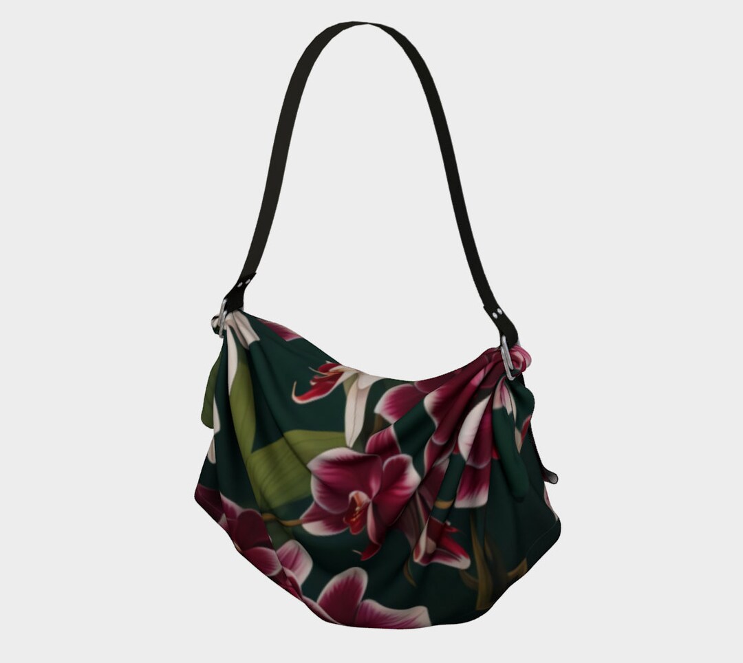 Burgundy Phalaenopsis Orchid Tote Bag Colorful Slouchy Bag - Etsy