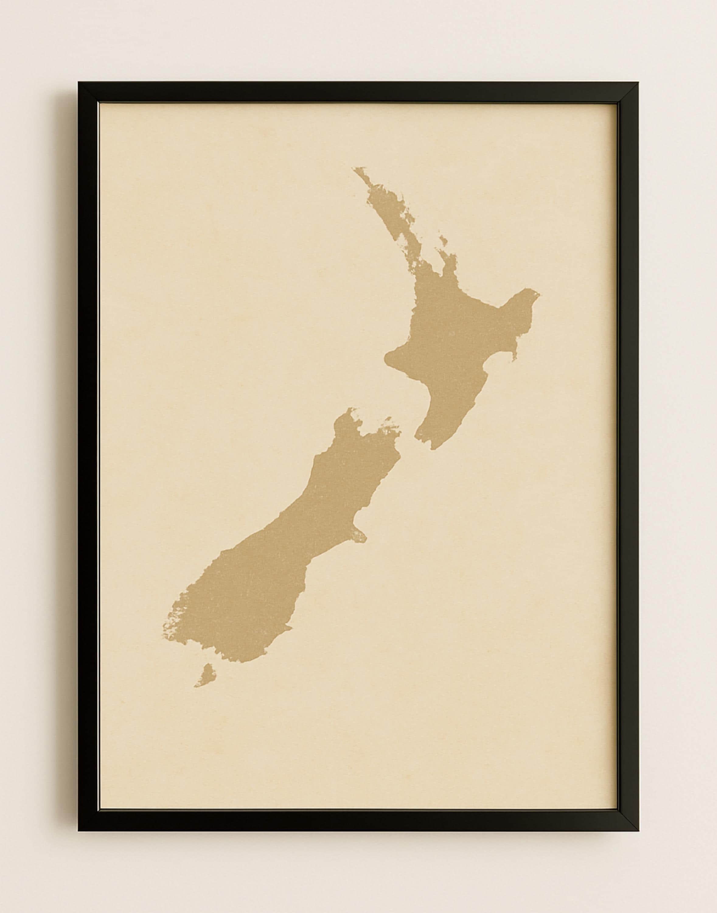NEW ZEALAND Map Print | Country Map | Minimalist Map Art | Wall Art ...