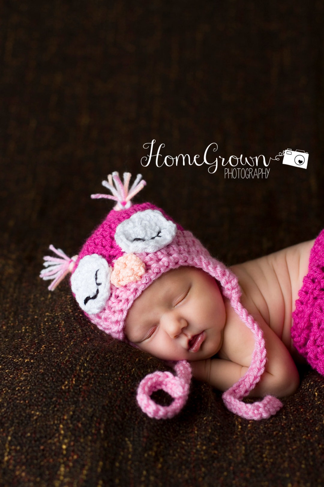 Newborn Owl Hat, Sleepy Baby Owl Hat, Girl Hat,crocheted Earflap Hat ...