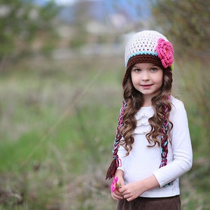 Warm Earflap Hat With Ties Beanie Crocheted by Hand, Extra Thick for ...