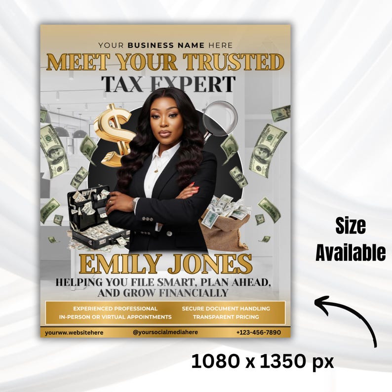 Editable Tax Prep Service Flyers Bundle, 2026 Tax Season Flyers, Income ...