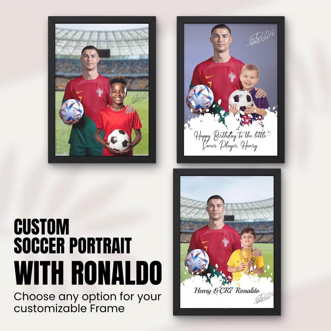 Personalized Ronaldo Soccer Portrait, Custom Digital Art (digital ...
