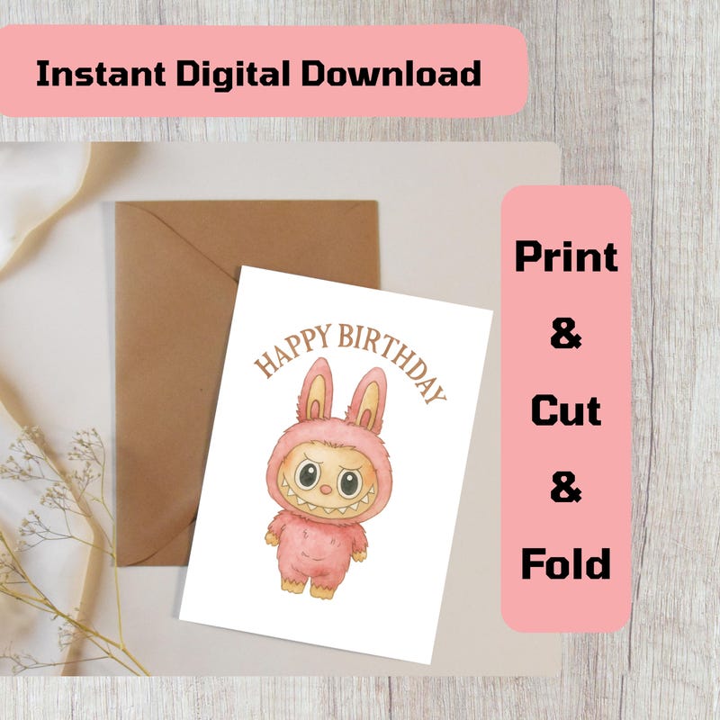 Labubu Birthday Card - Etsy