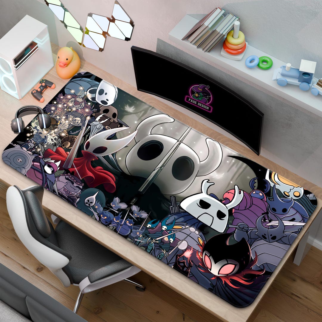Hollow Knight Characters Desk Mat | Hallownest Mouse Pad | Desk Decor ...