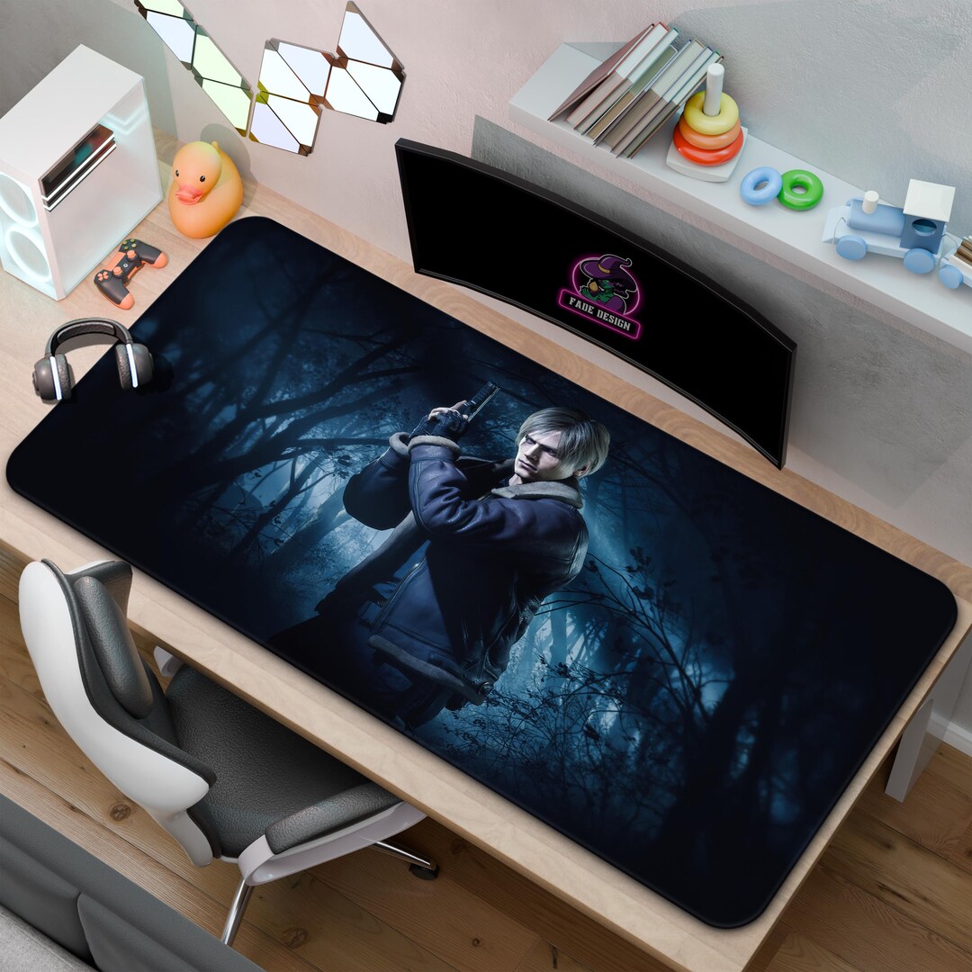 Resident Evil 4 Desk Mat | Leon Kennedy Mouse Pad | Desk Decor Gift for ...