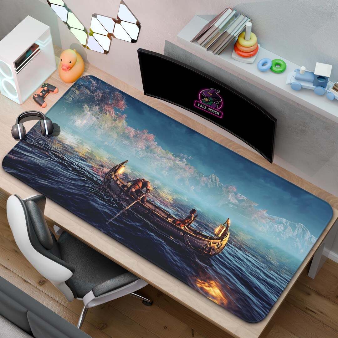 God of War Desk Mat | Kratos and Atreus Mouse Pad | Desk Decor Gift for ...