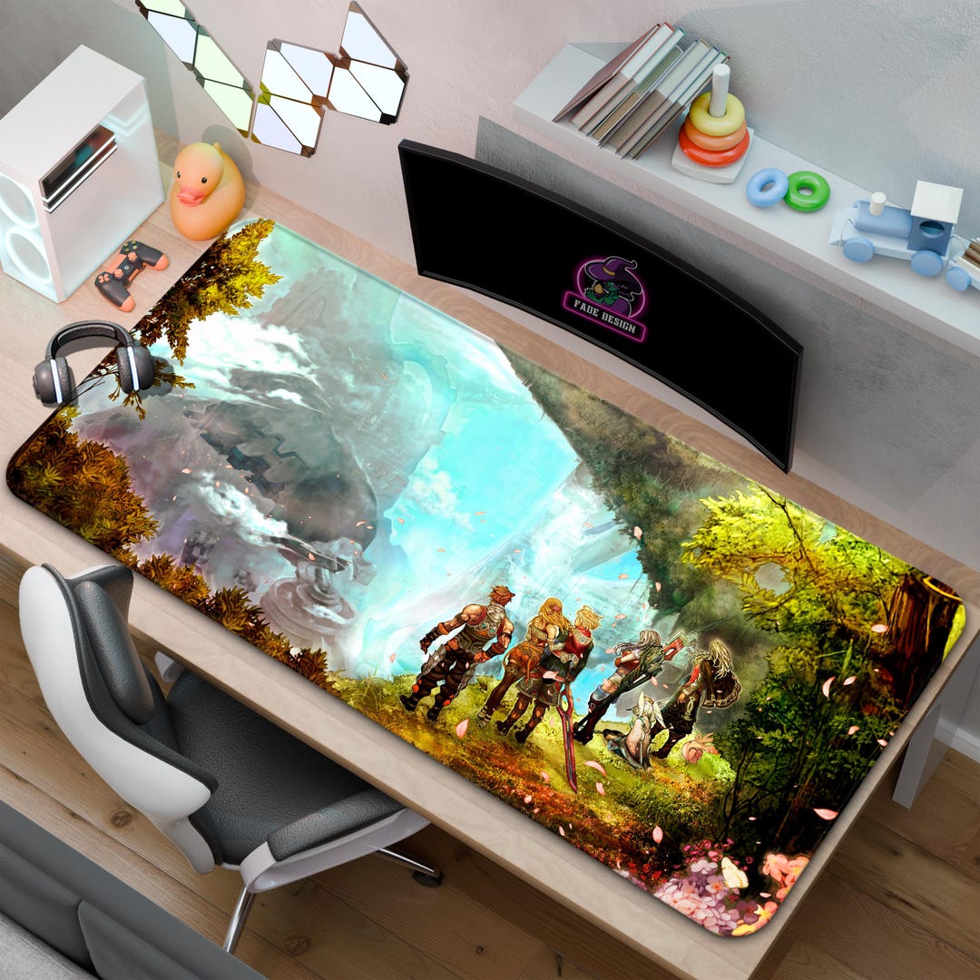 Xenoblade Chronicles Gaming Desk Mat | Shulk Mouse Pad | Desk Decor ...