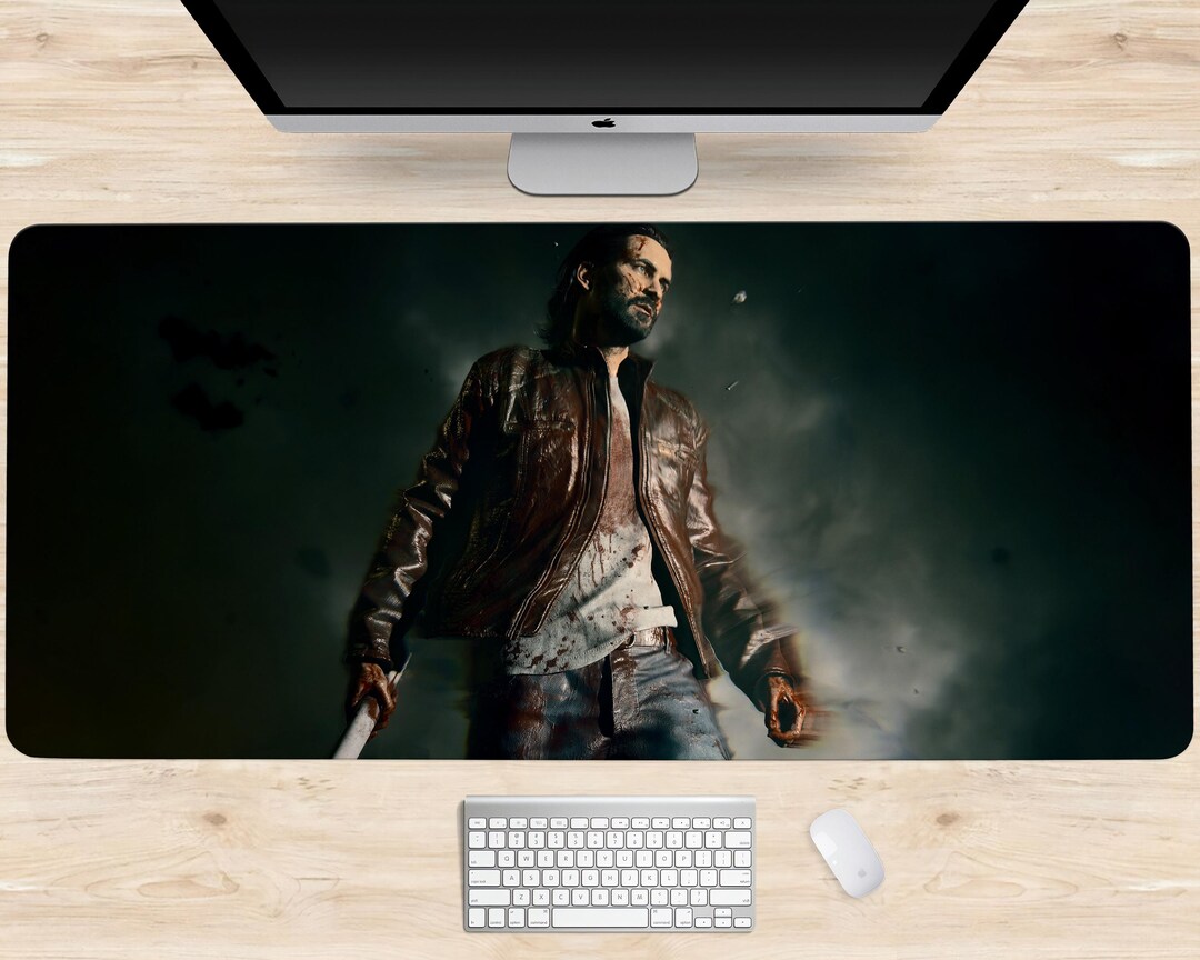 Alan Wake Mouse Pad • Gaming Desk Mat • Premium Print Surface ...