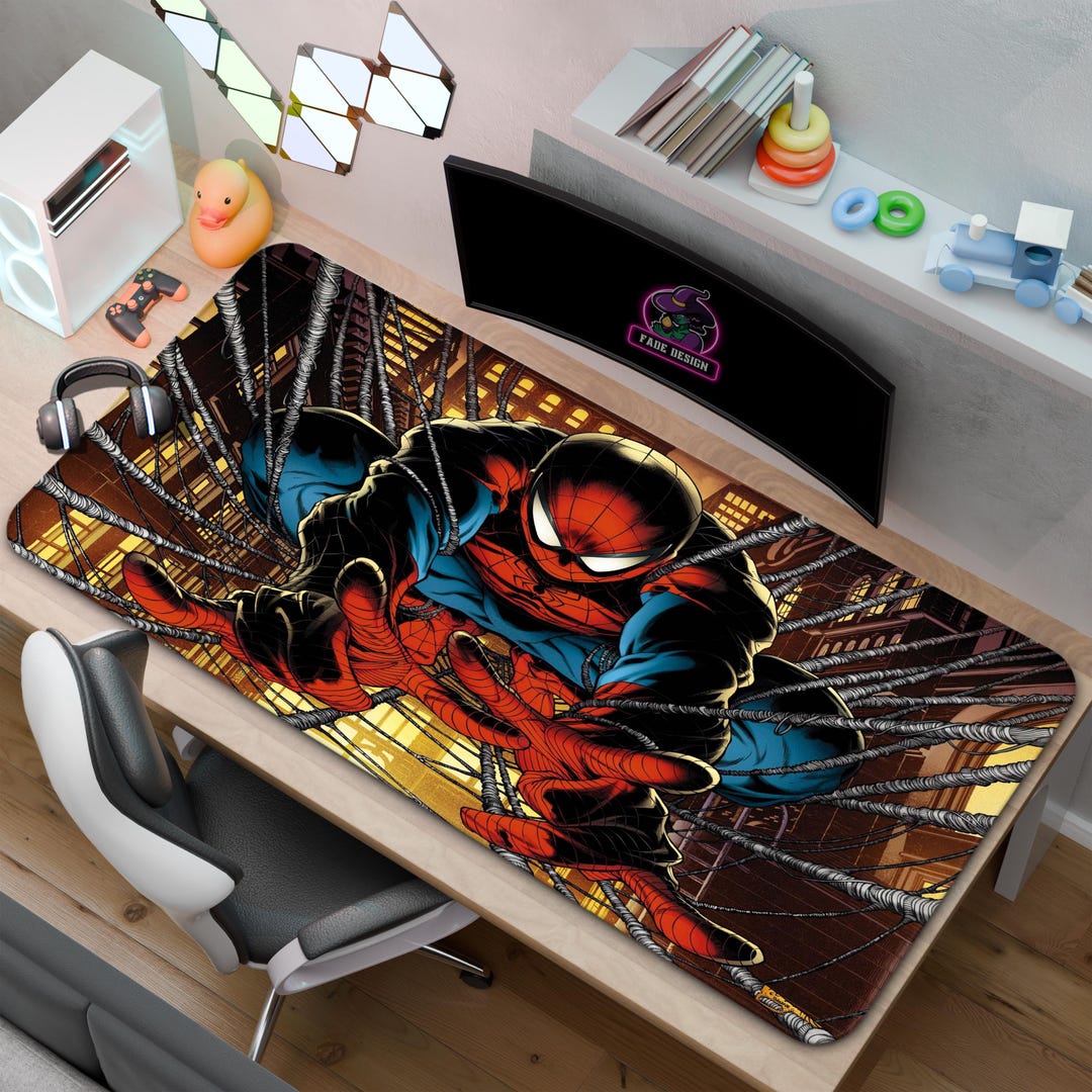 The Amazing Spiderman Comic Desk Mat | Marvel Hero Mouse Pad | Gift for ...