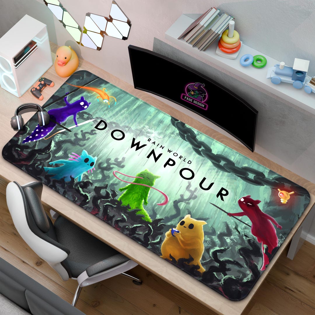Rain World Desk Mat | the Slugcat Mouse Pad | Desk Decor Gift for ...