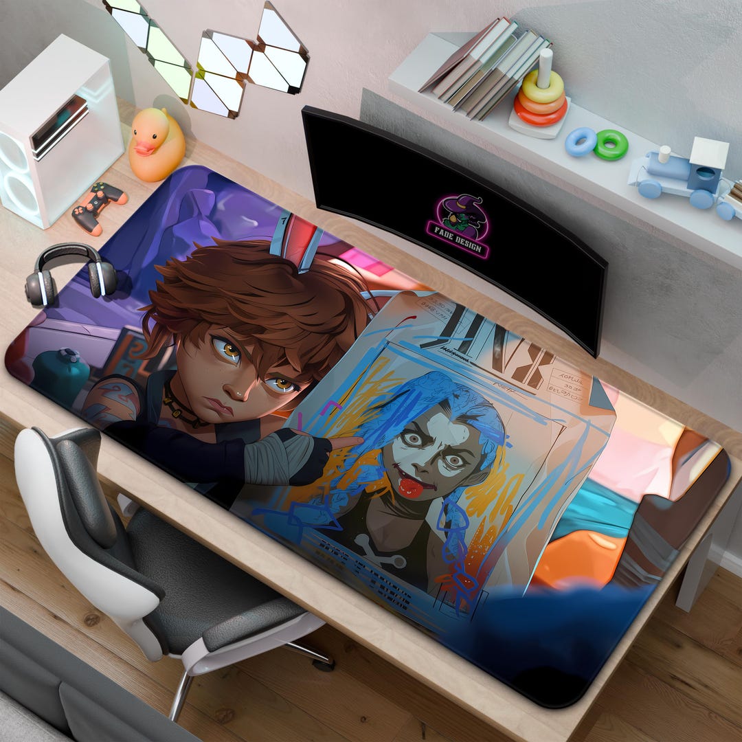 Jinx Desk Mat | Arcane Mouse Pad | Gamer Room Gift for Desk Decor - Etsy