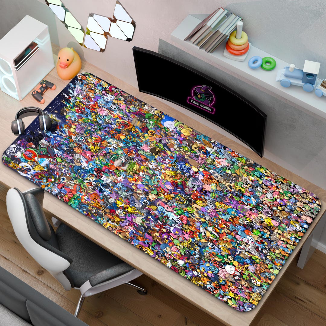 Pokemon Universe Desk Mat | Pokemon All Heroe Mouse Pad | Desk Decor ...