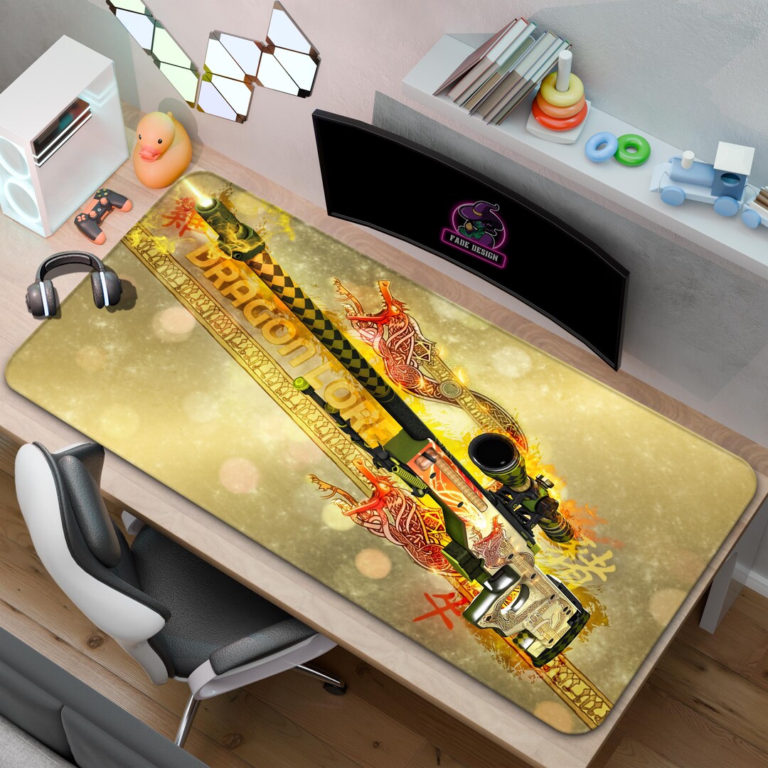 Dragon Lore Desk Mat | Counter Strike Mouse Pad | Desk Decor Gift for ...