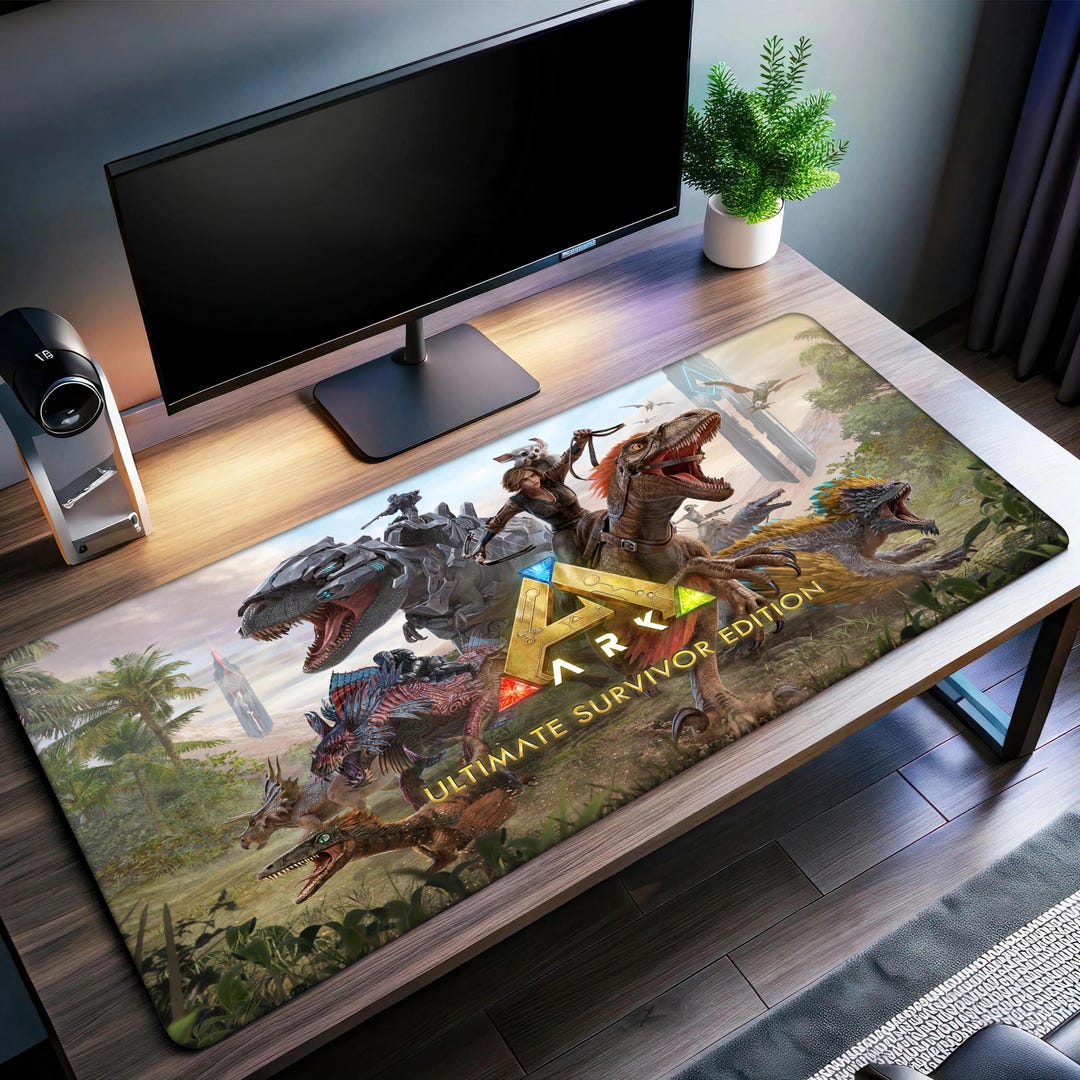Ark Survival Gaming Desk Mat | Dinosaur - Survival Game Mouse Pad ...