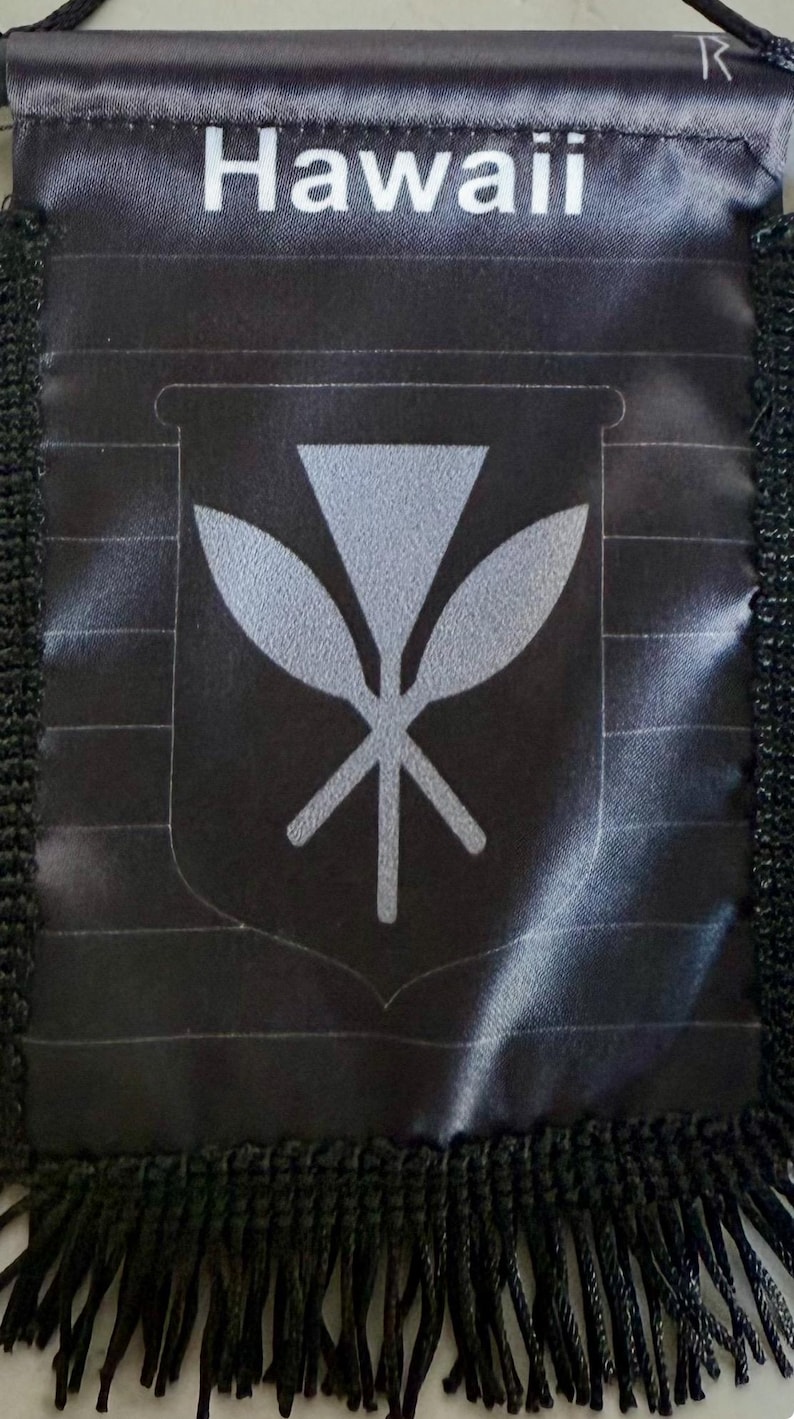 Hawaii Kanaka Maoli Car Mirror Flag | Rearview Hanging Flag | Island ...