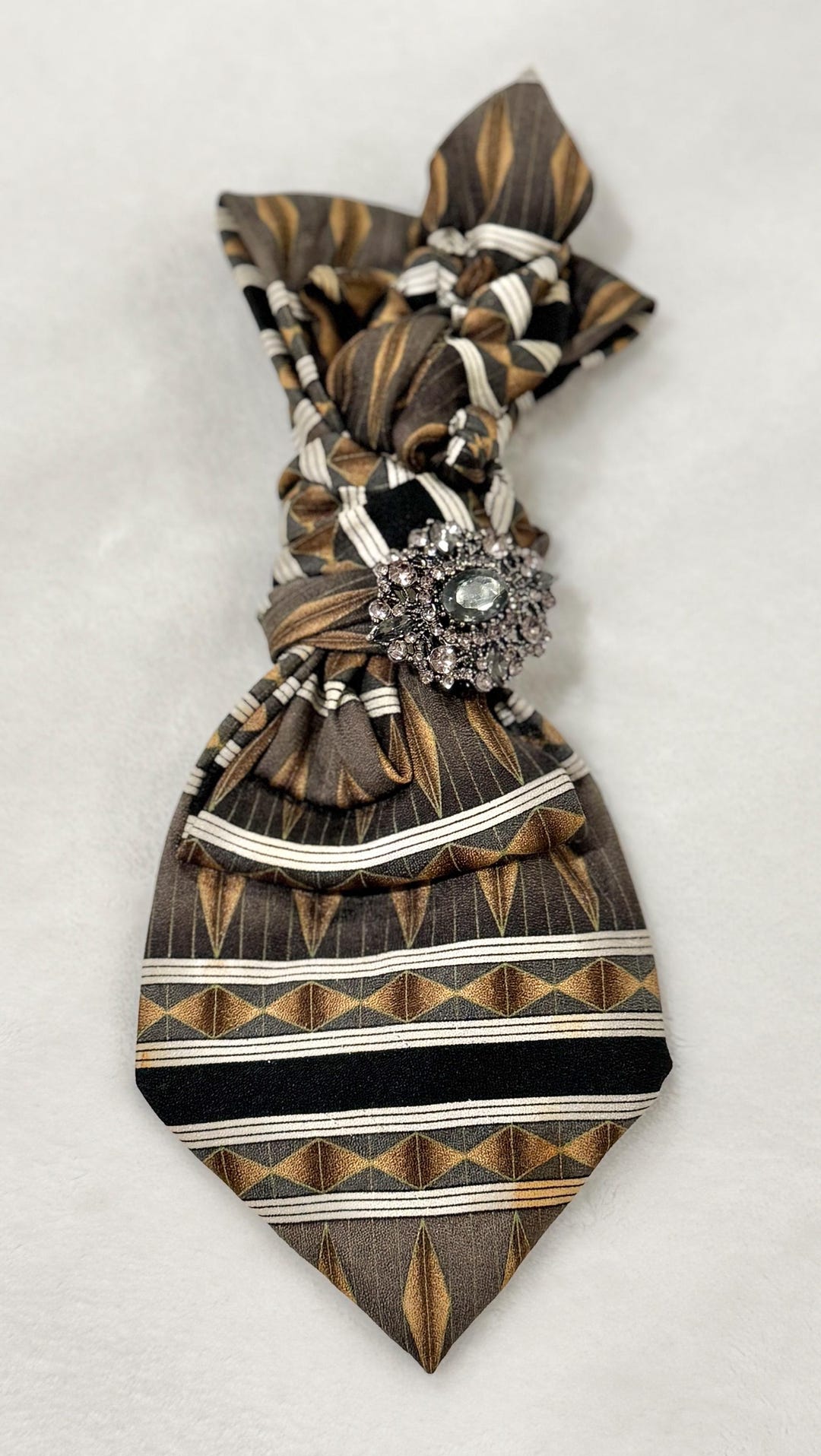 Custom Upcycled Necktie to Be Worn as a Necklace or a Brooch - Etsy