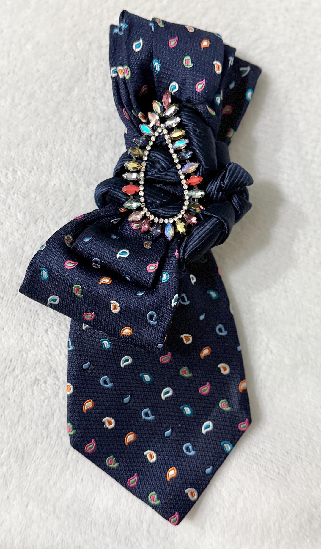 Custom Upcycled Necktie to Be Worn as a Necklace or a Brooch - Etsy