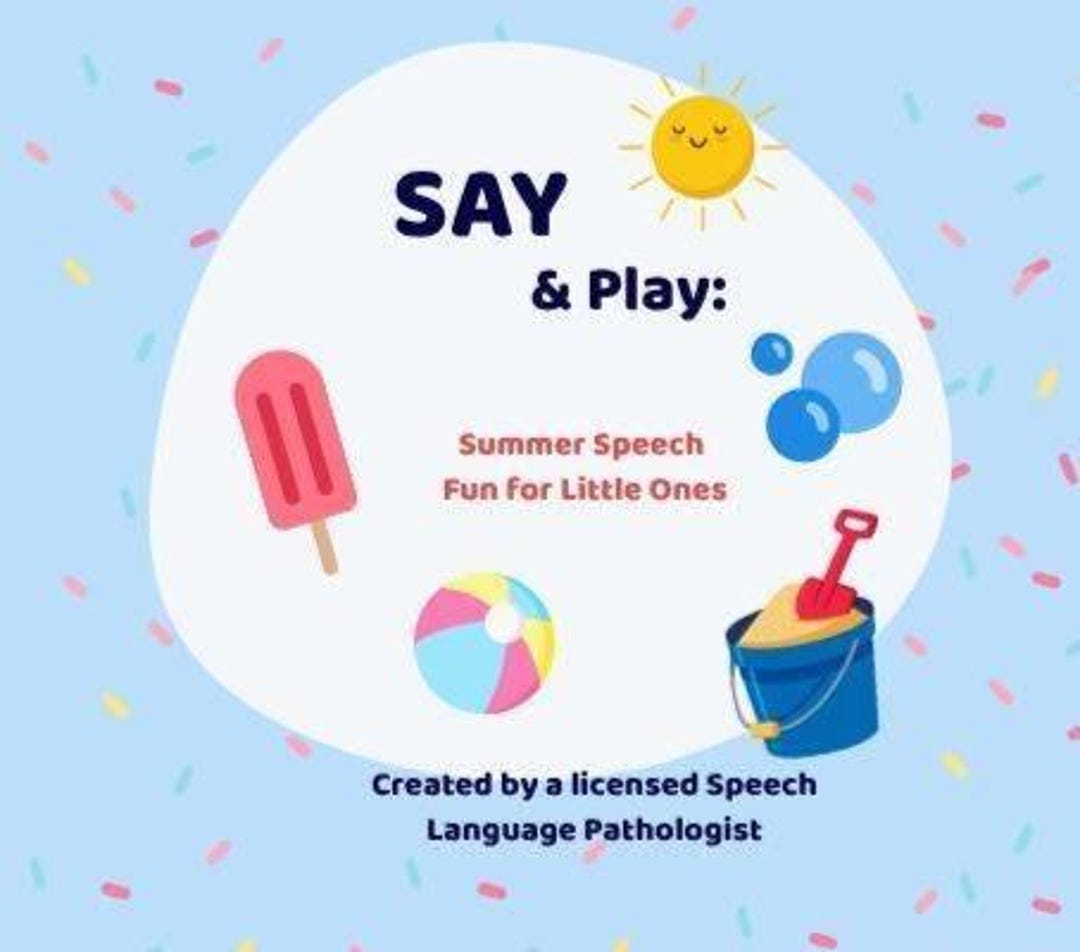 Toddler Summer Speech Therapy Activities | Printable Language Book for ...