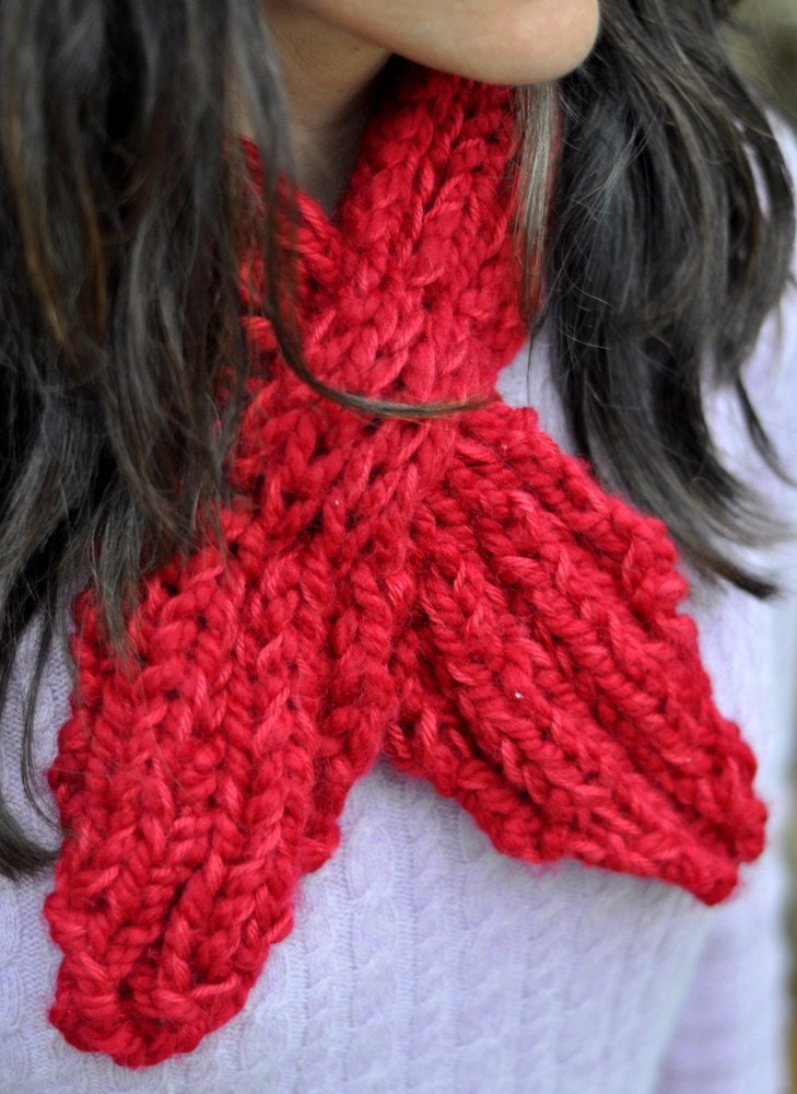 Women's Looped Scarflette Knitting Pattern - Etsy