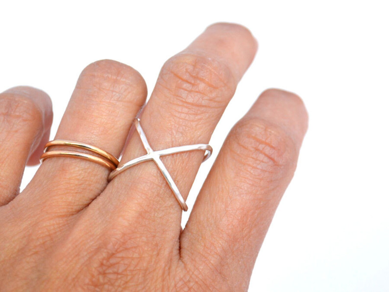 Sterling Silver Criss Cross Ring X Ring Criss Cross Ring | Etsy