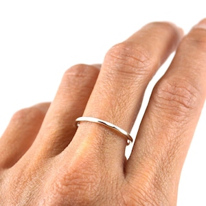 Skinny Silver Ring Stackable Ring Skinny Silver Band - Etsy