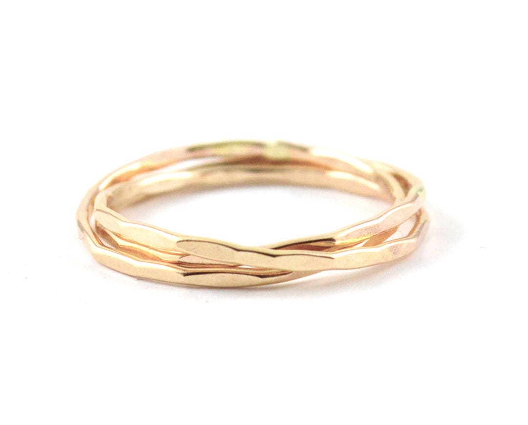 Gold Rolling Rings - Tripple Rolling Ring- Interlocking Ring ...