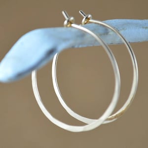 Simple Hoop Earrings - Gold Filled Hoops - 1 Inch Hoops Earrings - 14k ...