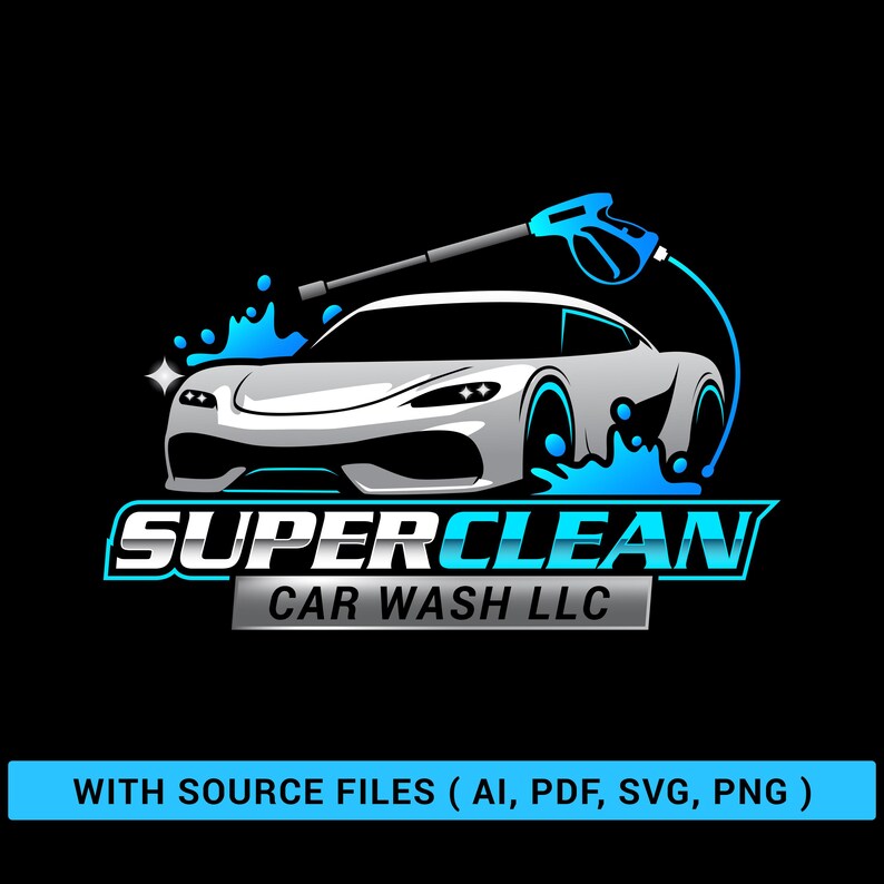 Custom Car Wash Logo Design | Auto Detailing Business Branding - Etsy