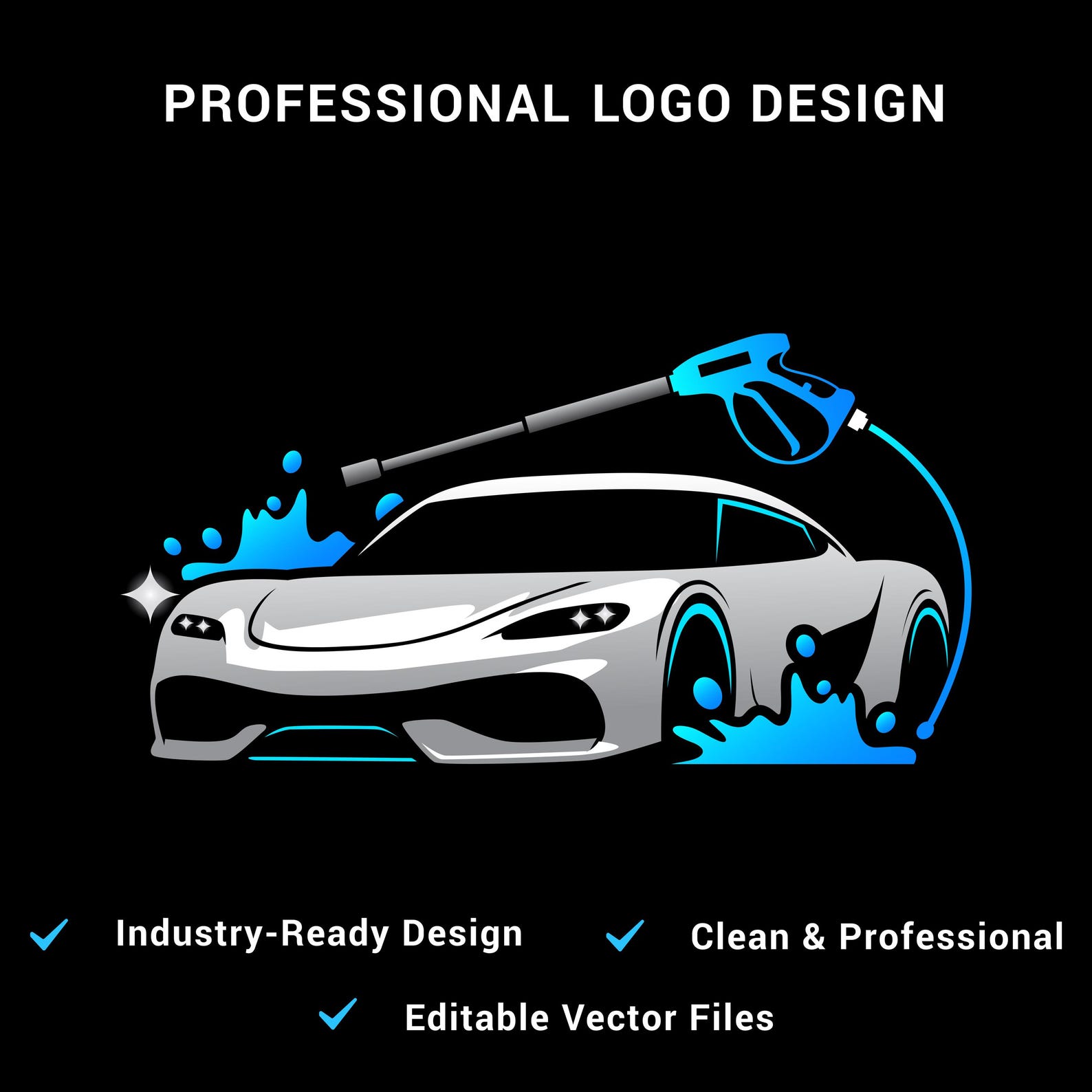 Custom Car Wash Logo Design | Auto Detailing Business Branding - Etsy