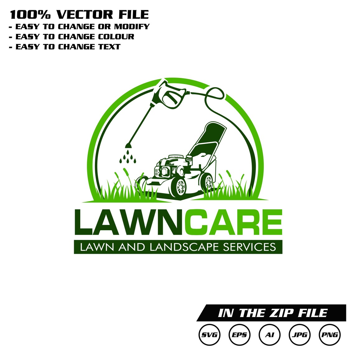 Lawn Care Logo Design: Landscaping & Yard Service Templates - Etsy