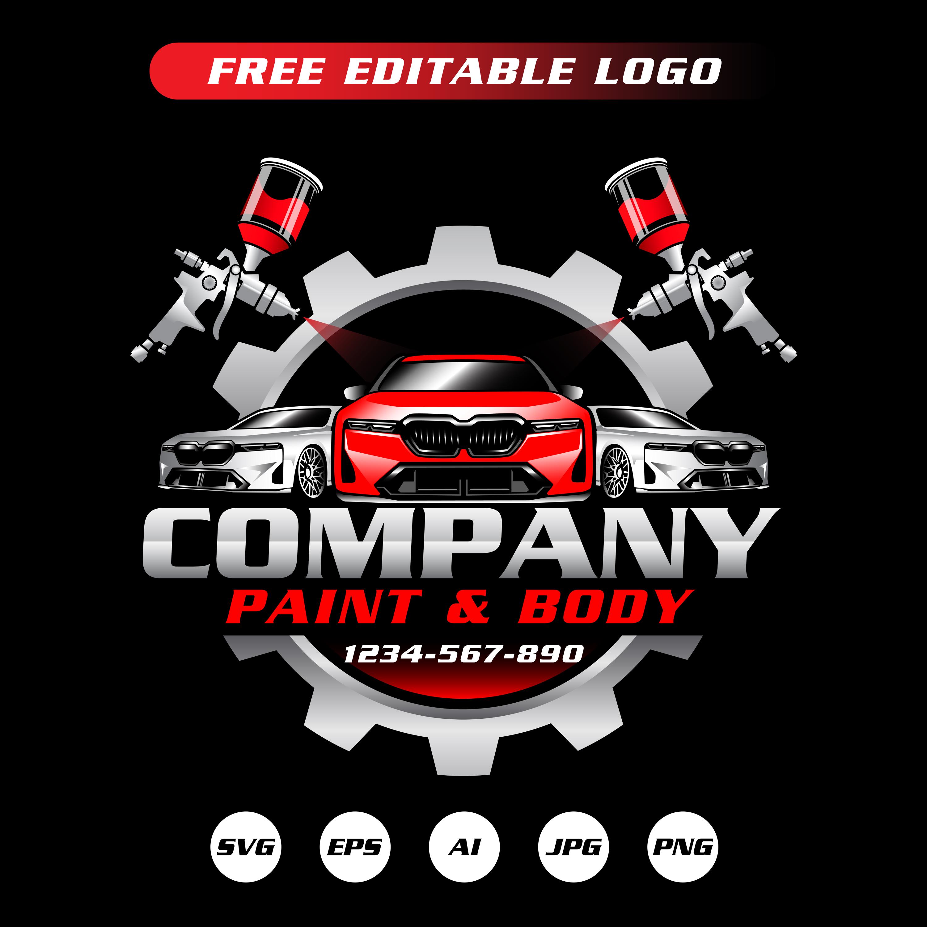 Car Paint Logo Design | Custom Auto Body Shop Branding (digital ...