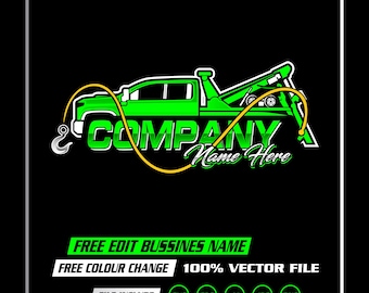 Tow Truck Logo Template: Towing Chain SVG, 18 Wheeler (digital Download ...