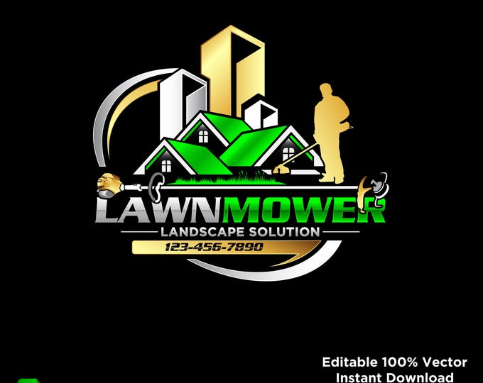 Professional Lawn Care Logo Design | Landscaping & Yard Service ...