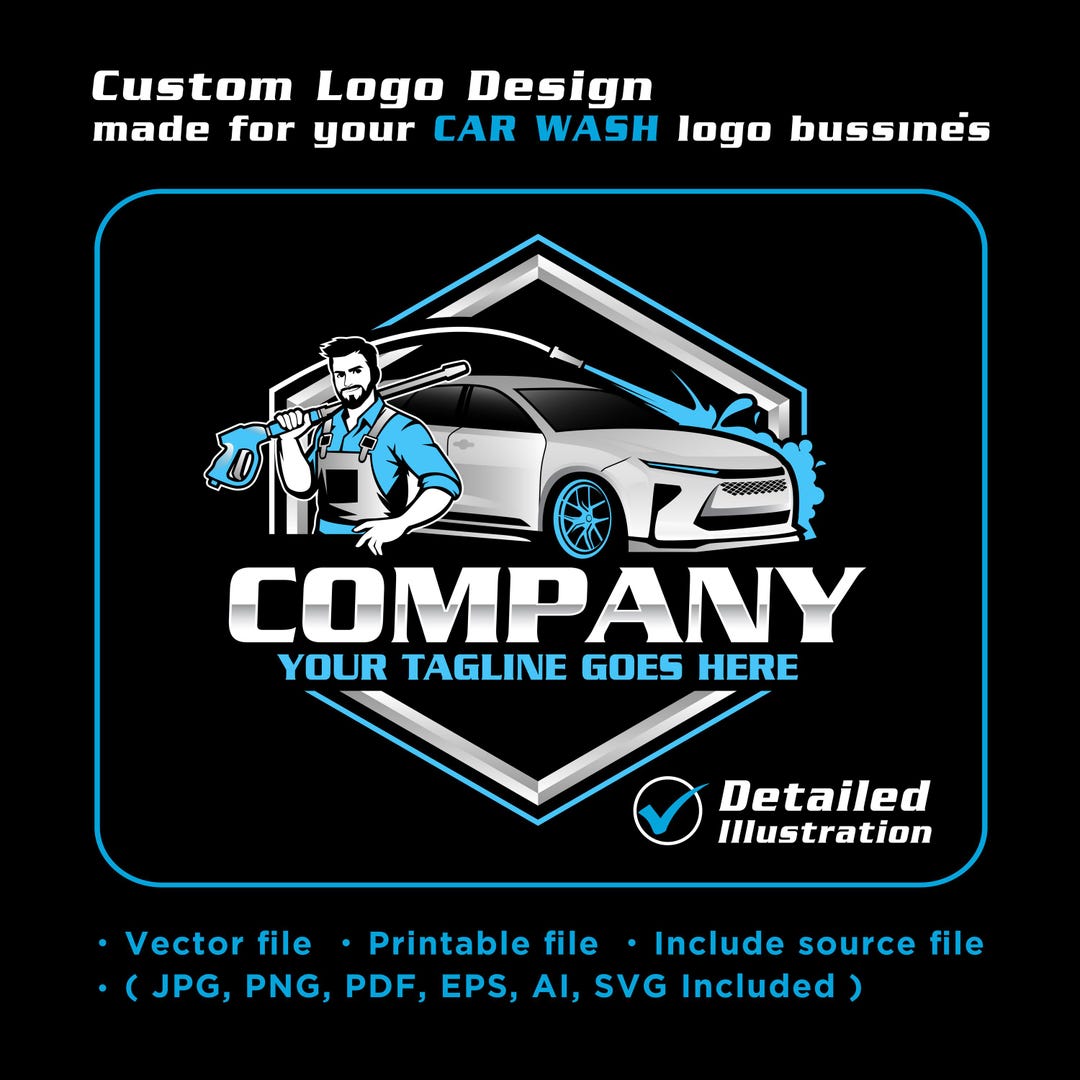 Car Wash Logo Template: Auto Detailing SVG Design - Etsy